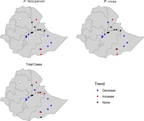 Maps Of Decreasing And Increasing Malaria Trend In Seventeen Towns Download Scientific Diagram