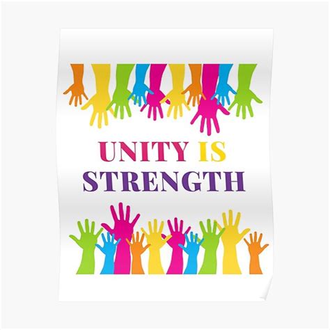 Unity Is Strength Poster For Sale By Praveendake Redbubble