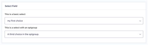Select Field Type Gravity Forms Documentation