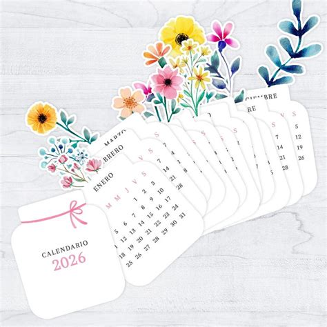 Calendario Floral 2026 E S P A Ñ O L Calendario De Escritorio