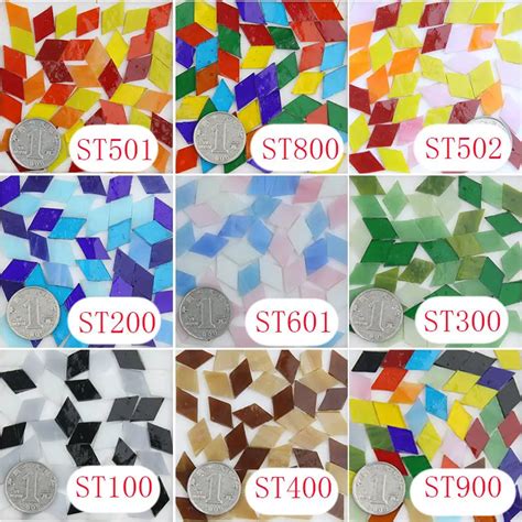 200gram230pcs Diy Diamond Stained Glass Mosaic Handcut Tiffany
