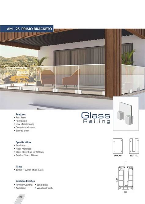 Tone Glass Railing At ₹ 950feet Railing Glass In Chennai Id 2850675966155