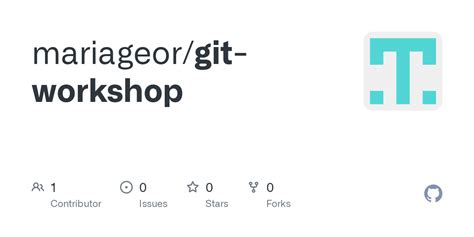 GitHub Mariageor Git Workshop