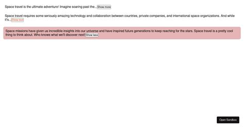 Text Expander Codesandbox