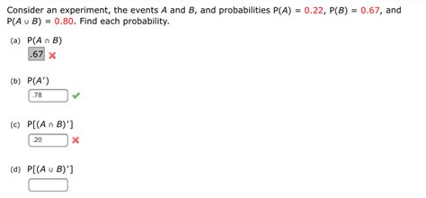 solved consider an experiment the events a and b and