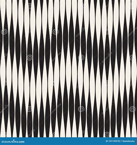 Wavy Stripes Vector Seamless Pattern Retro Wavy Engraving Texture Geometric Zigzag Lines