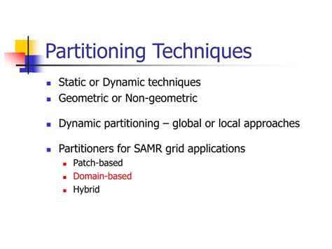 PPT An Evaluation Of Partitioners For Parallel SAMR Applications PowerPoint Presentation ID