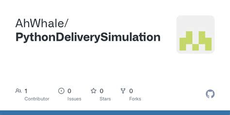 Github Ahwhalepythondeliverysimulation