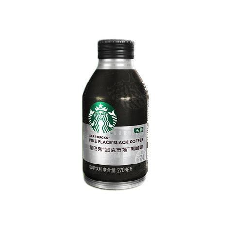 STARBUCKS 星巴克 派克市场 黑咖啡270ml 4瓶 0糖0脂即饮咖啡 新老包装随机发 券后39 9元39 9元 爆料电商导购
