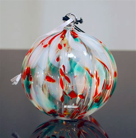 Christmas Crystal Hand Blown Glass Ornament Etsy