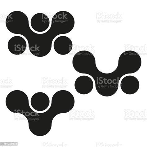 Metaball Connected Dots Circles Pattern Texture Element Vector Illustration Stock Illustration