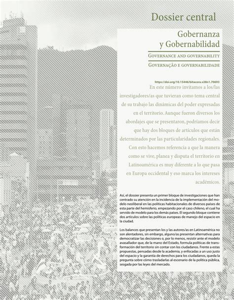 Pdf Gobernanza Y Gobernabilidad