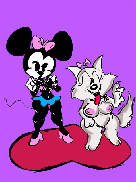 Rule 34 Anthro Breasts Disney Domestic Cat Etching175 Feline Minnie