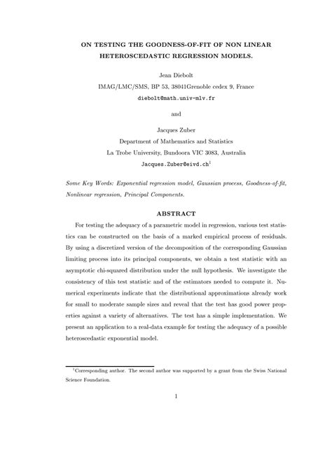pdf on testing the goodness of fit of nonlinear heteroscedastic regression models