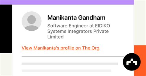 Manikanta Gandham Software Engineer At Eidiko Systems Integrators