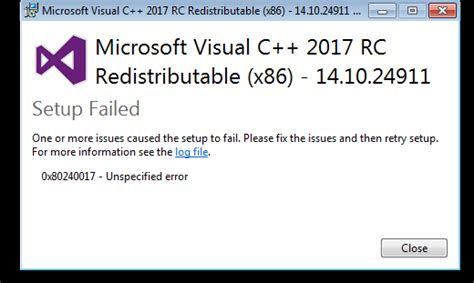 Solved Error 0x80240017 Installing Microsoft Visual C 2015 Experts