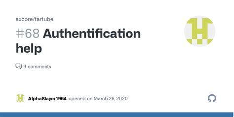 authentification help · issue 68 · axcore tartube · github