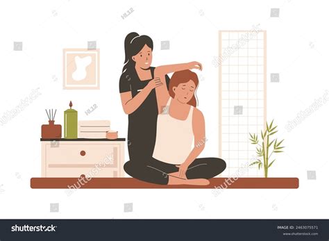 Traditional Thai Massage Therapist Vector Concept Stock Vector Royalty