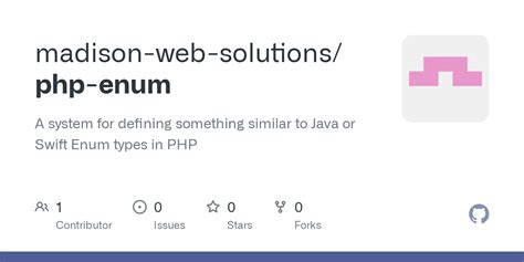 Github Madison Web Solutionsphp Enum A System For Defining Something Similar To Java Or