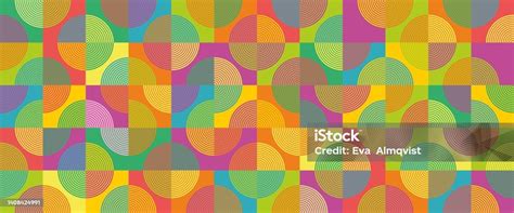 멋진 어지러운 기하학적 다채로운 이음새가 없는 패턴 벡터 일러스트레이션 1970년에 대한 스톡 벡터 아트 및 기타 이미지
