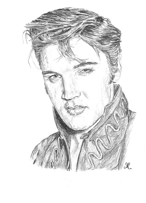 How To Draw Elvis Elvis Presley Step By Step Drawing Guide By Dawn