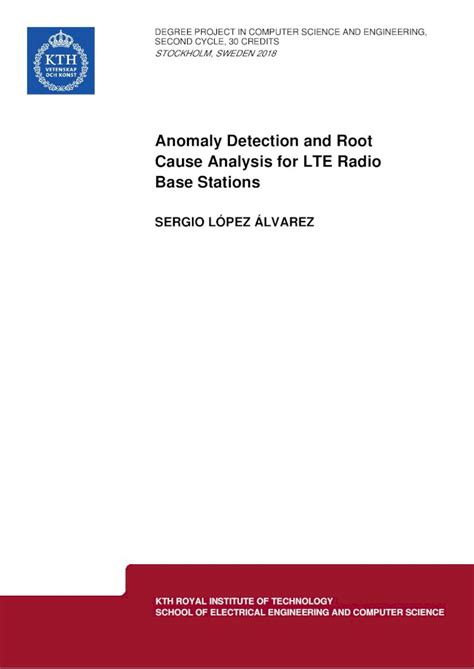 PDF Anomaly Detection And Root Cause Analysis For LTE Radio Base Kth Diva Portal Org Smash