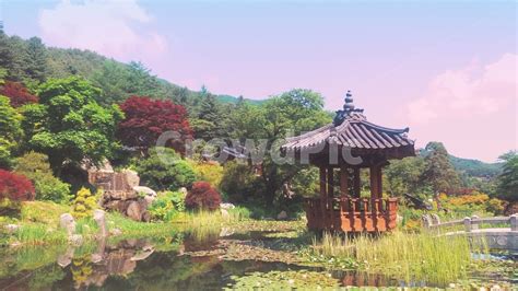 풍경 한국 여름 연못 정자 사진 이미지 일러스트 캘리그라피 2stkayr작가