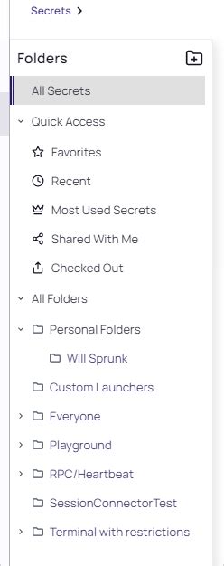 Secret Folder Tree Panel