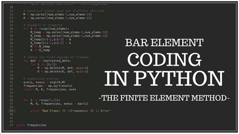Bar Element Coding In Python YouTube