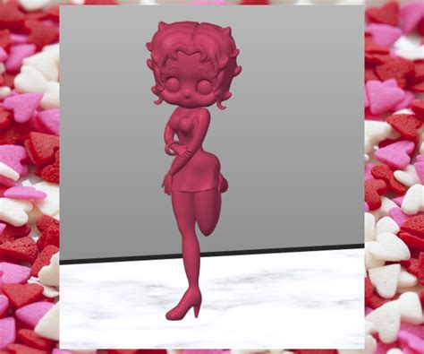 🎨 Vintage Style Betty Boop Inspired Fan Art・free Stl File For ・cults
