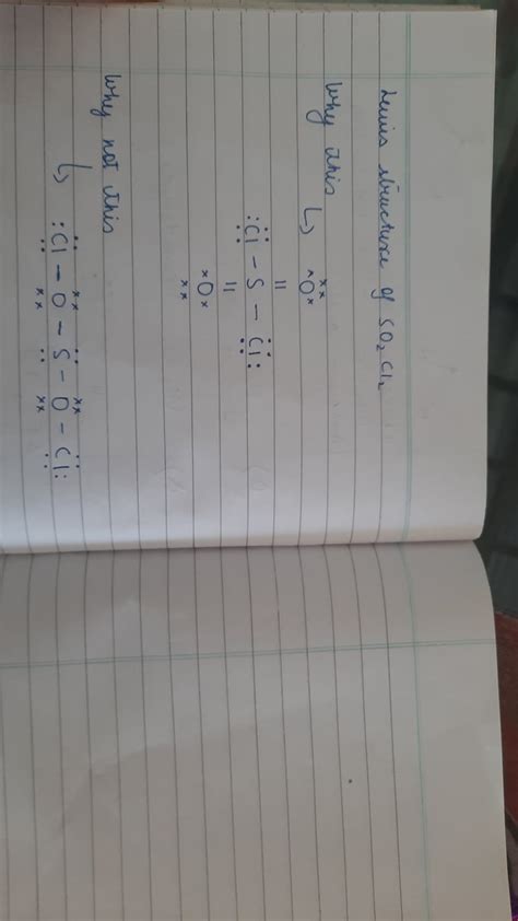 Lewis Structure Of So2cl2 R Chemistryhelp