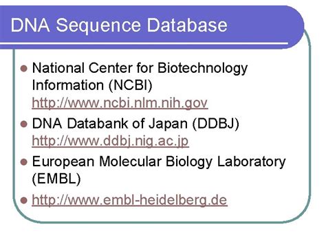Biological Databases Collection Storage And Maintenance Biological Database