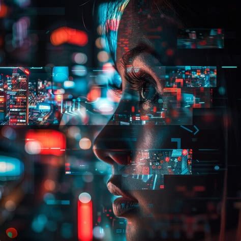 Young Woman Working With Programmatic Advertising Platform And Big Data