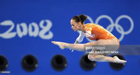 Netherlands Suzanne Harmes Competes On The Balance Beam During The