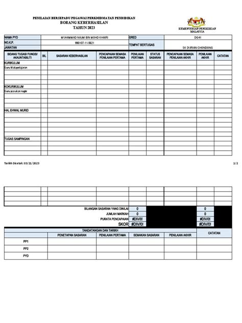 C Templat Borang Keberhasilan 2021 Pdf