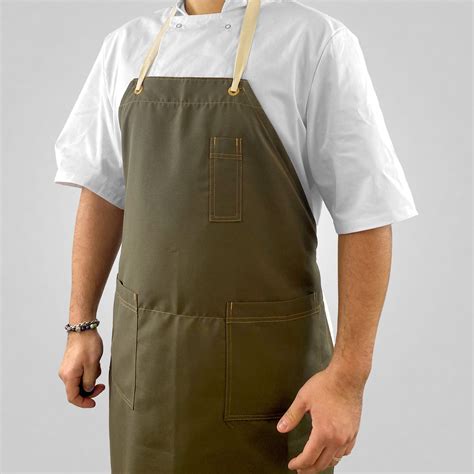 Pegasus 100 Polyester Earth Green Bib Aprons