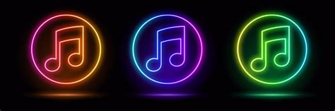 벡터 3d 렌더링 파란색 네온 음표 모양 빈 공간 자외선 80년대 복고풍 스타일 패션쇼 무대 추상적인 배경 조명 프레임 디자인 추상적인 우주의 생생한 음표 배경 빛나는 네온