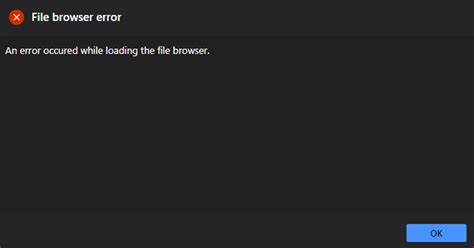 Restore File Browser Throws Error When Opened · Issue 23832
