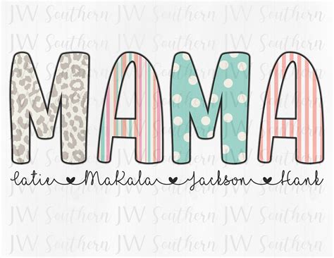 Personalized Mama Png Etsy