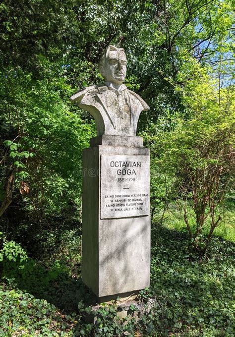 Octavian Goga Bust On The Alley Of Poets In The Dendrological Park