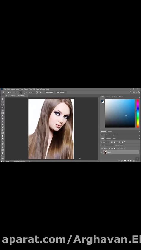 آموزش تغییر رنگ مو در فتوشاپ