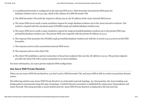 Azure DNS Private Resolver Azure Example Scenarios Microsoft Learn Pdf