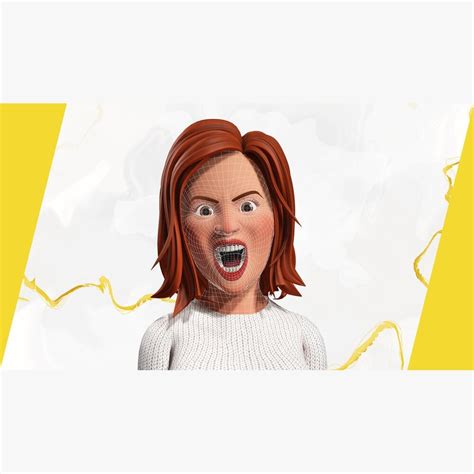 Cartoon Rigged Lovely Girl Semi Realism 3d модель Скачать Мультяшные персонажи на