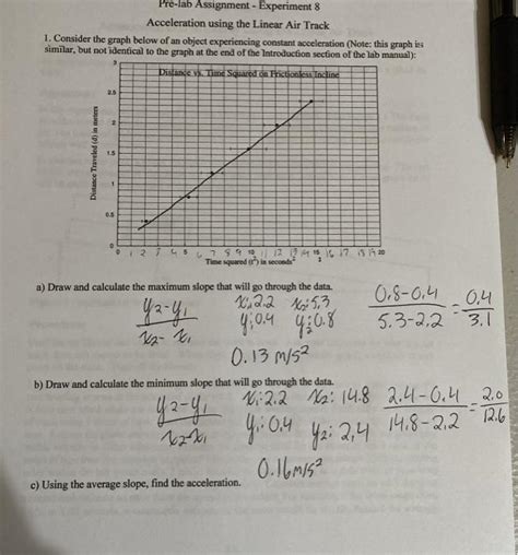 Solved Pre Lab Assignment Experiment 8 Acceleration Using
