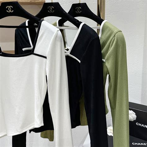 다미님 3컬러 스퀘어넥 티셔츠 긴팔 무지 배색 슬림핏 섹시 요가복 필라테스 스판 캐주얼 베이직 가을 겨울 하객룩 결혼식 방송댄스 무대의상 공연 캐주얼 벌룬 퍼프 셔링