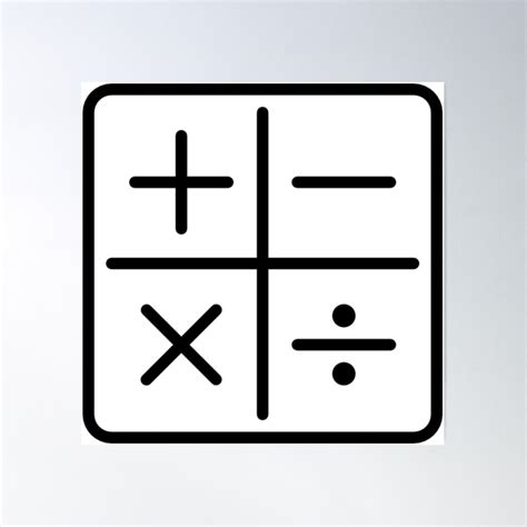 Math Symbols Unite Plus Minus Divide And Multiply Poster Wall Art Modern Wall Decor For Living