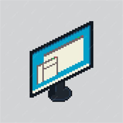 Premium Vector Pixel Art Illustration Monitor Pixelated Monitor