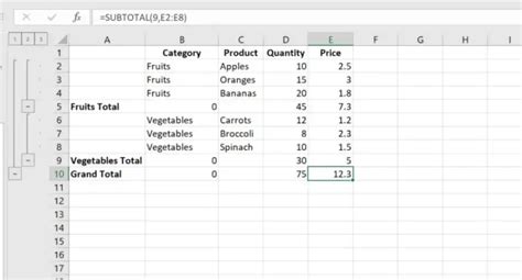 How To Use The Subtotal Function In Excel 3 Methods Geeksforgeeks