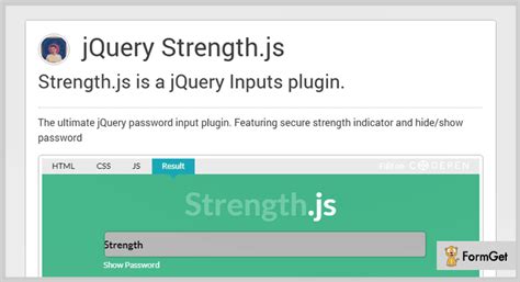 4 Best Jquery Password Strength Plugins Formget