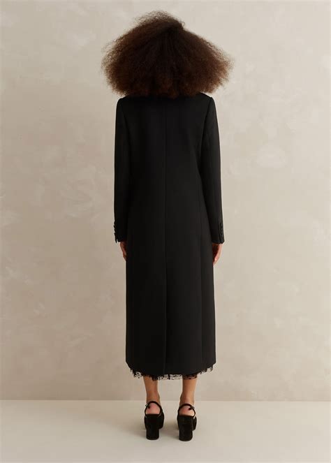Forever Midi Tux Coat Black